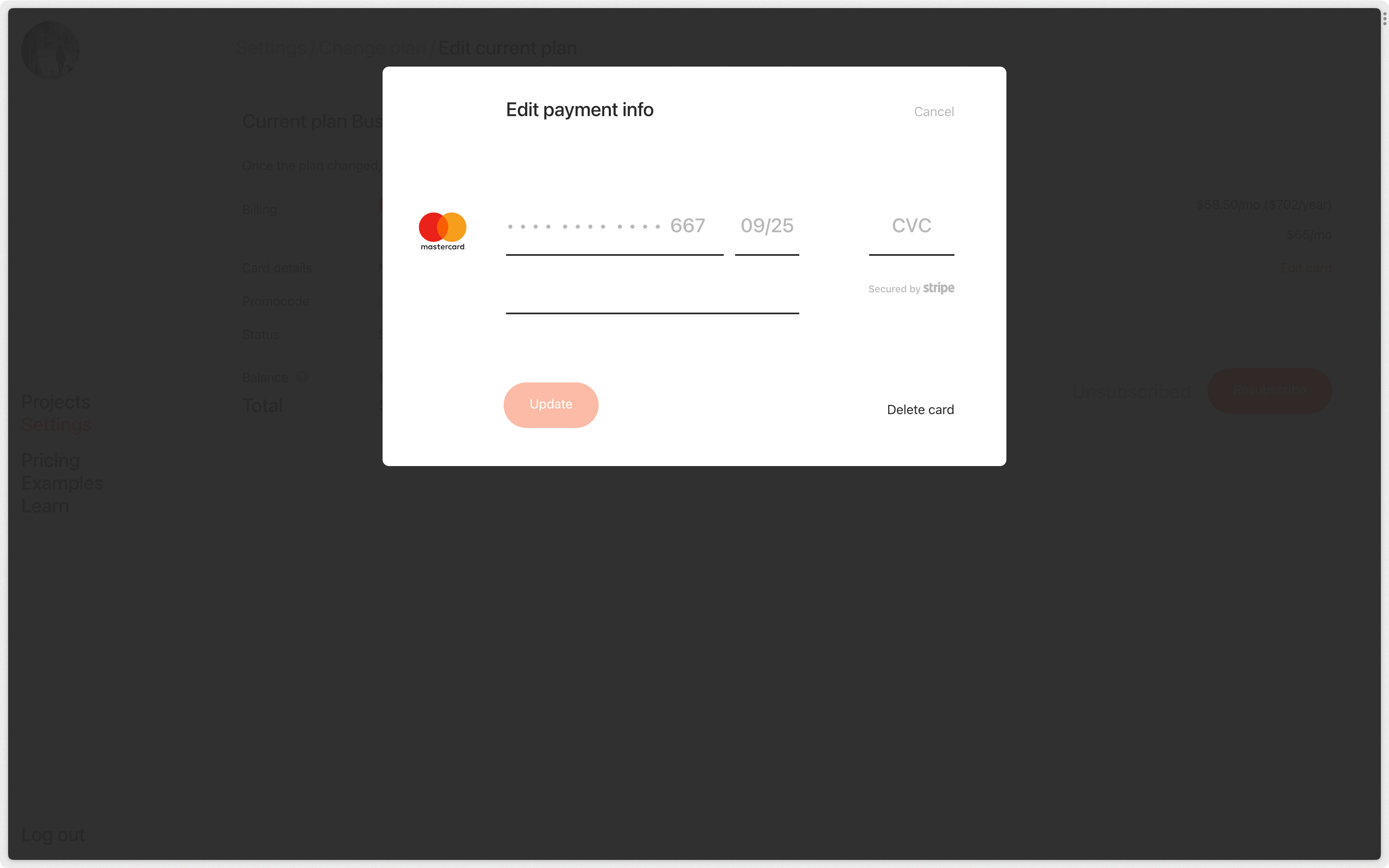 Updating Card Details Readymag Help