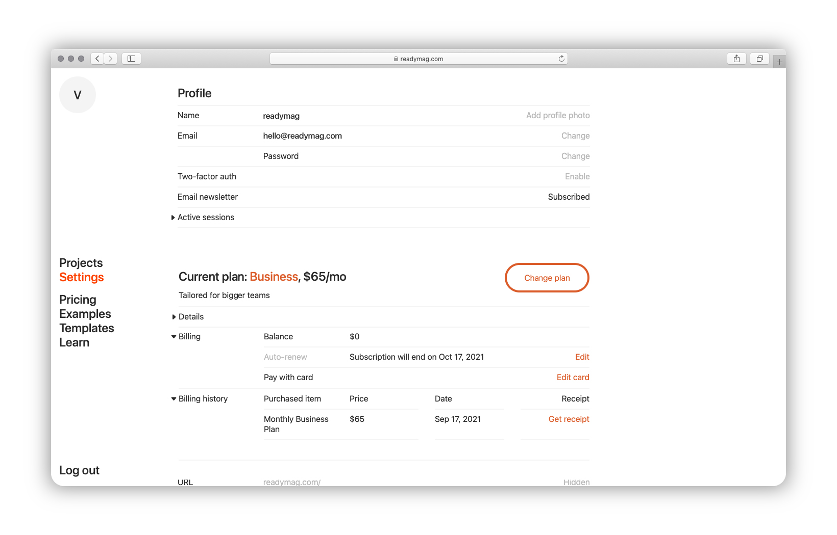 Receipts And Payment History Readymag Help